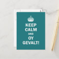 "Keep Calm and Oy Gevalt!" Postcard | Zazzle
