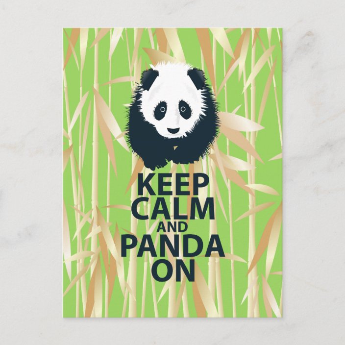 Keep Calm and Panda On Original Design Print Gift Postcard | Zazzle.com