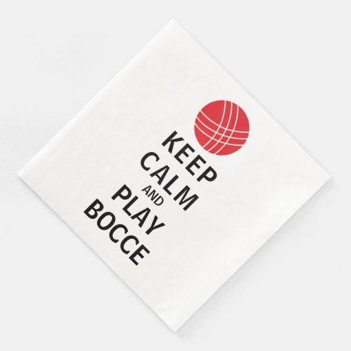 Keep Calm and Play Bocce Paper Dinner Napkins | Zazzle