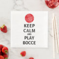 Keep Calm and Play Bocce Paper Dinner Napkins | Zazzle