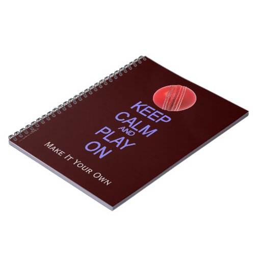 Keep Calm and Play cricket Notebook | Zazzle