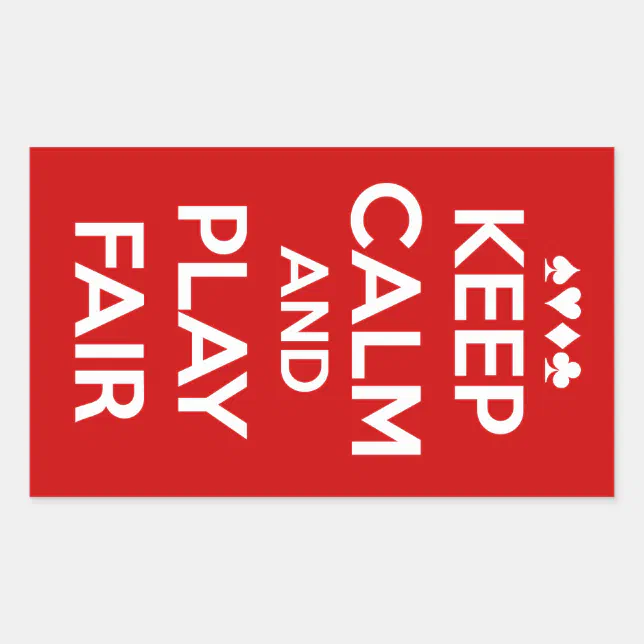 Keep Calm And Play Fair Rectangular Sticker | Zazzle