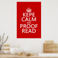 Keep Calm and Proofread (kepe) (in any color) Poster | Zazzle