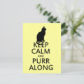 Keep Calm and PURR Along Postcard | Zazzle