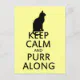 Keep Calm and PURR Along Postcard | Zazzle