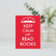 Keep calm and read books postcard | Zazzle