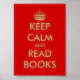 Keep calm and read books poster | Zazzle