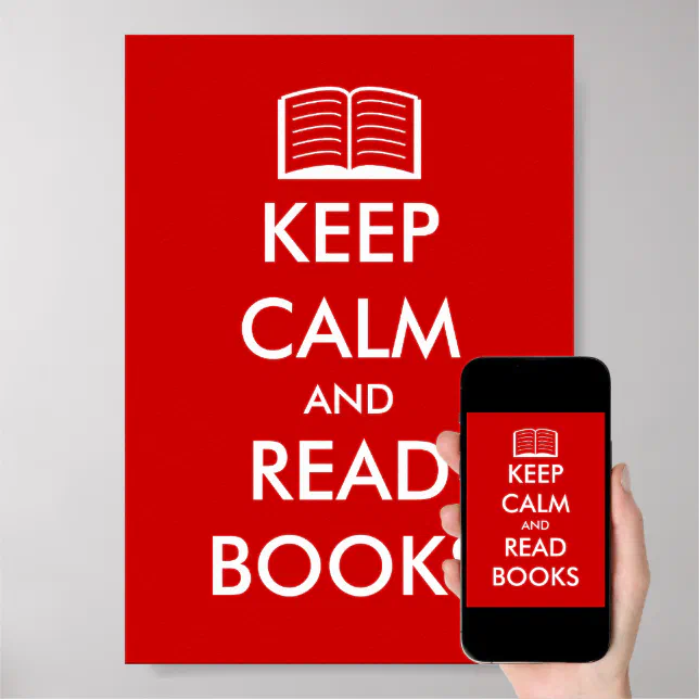 Keep calm and read books poster for book lovers | Zazzle