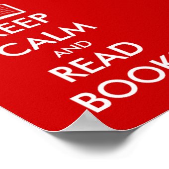Keep calm and read books poster for book lovers | Zazzle