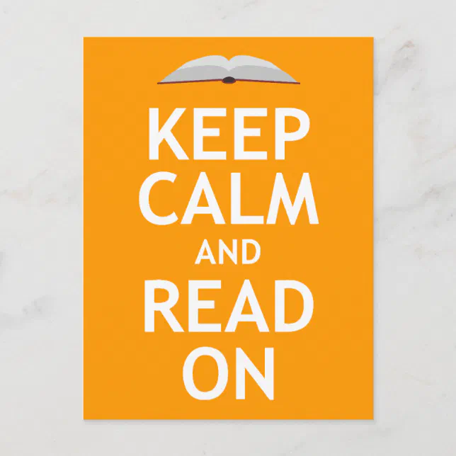 Keep Calm and Read On Postcard | Zazzle