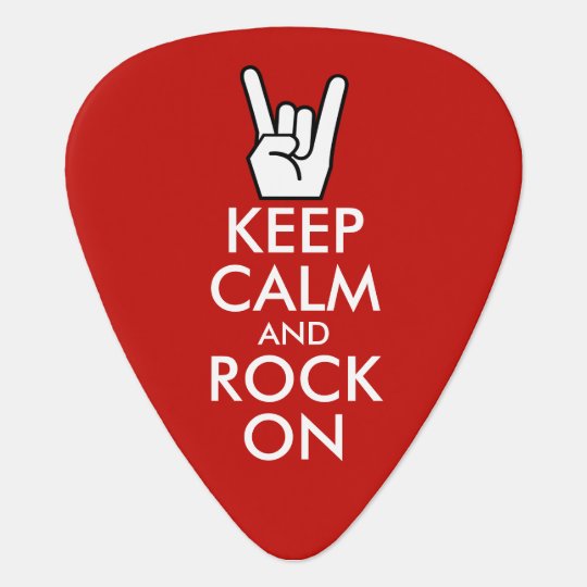 Keep Calm And Rock On Guitar Pick | Zazzle.com