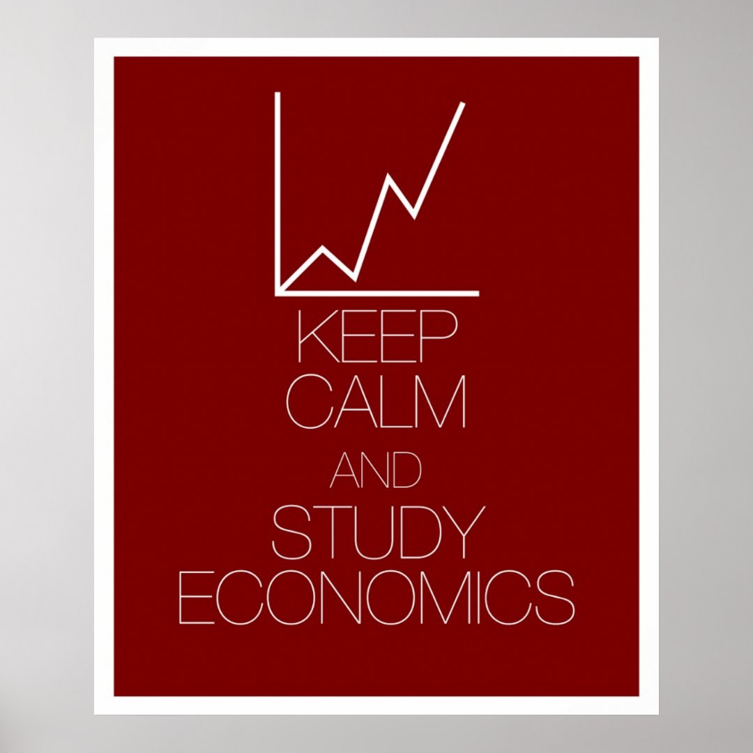 Keep Calm and Study Economics Poster | Zazzle