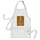 Keep Calm and Throw Stuff Adult Apron | Zazzle