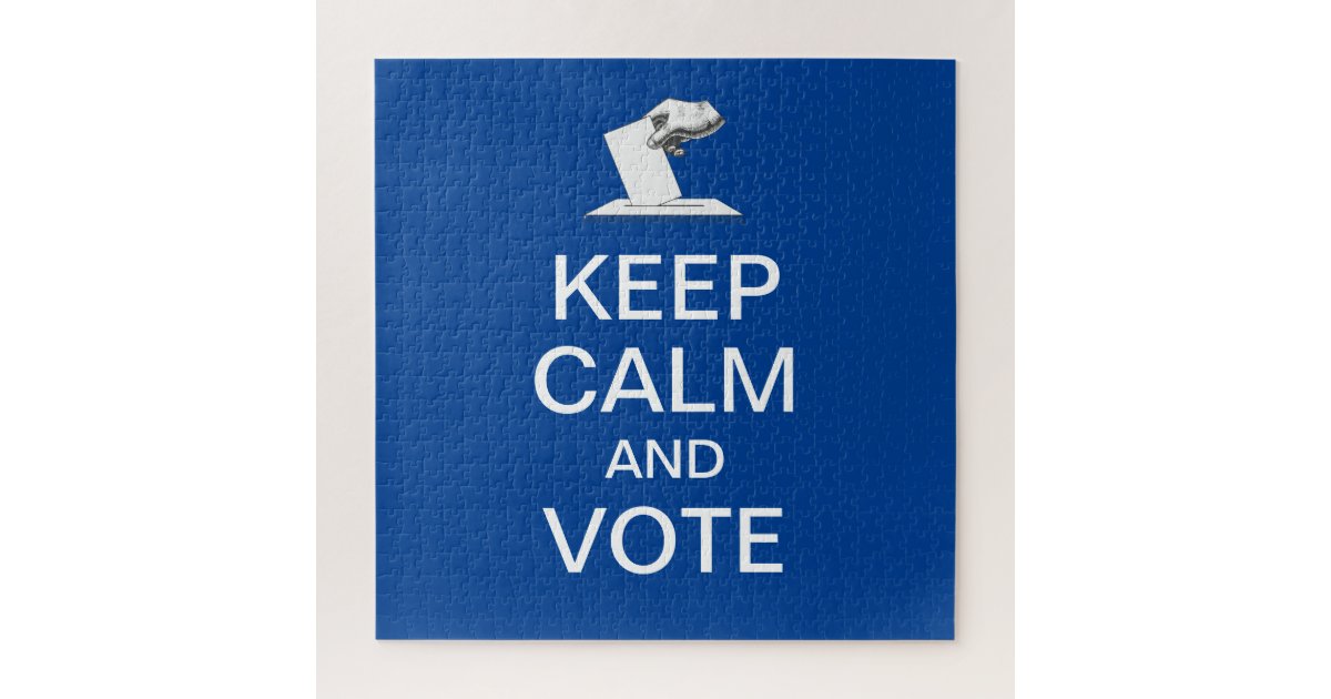 Keep Calm and Vote 2026 Jigsaw Puzzle | Zazzle