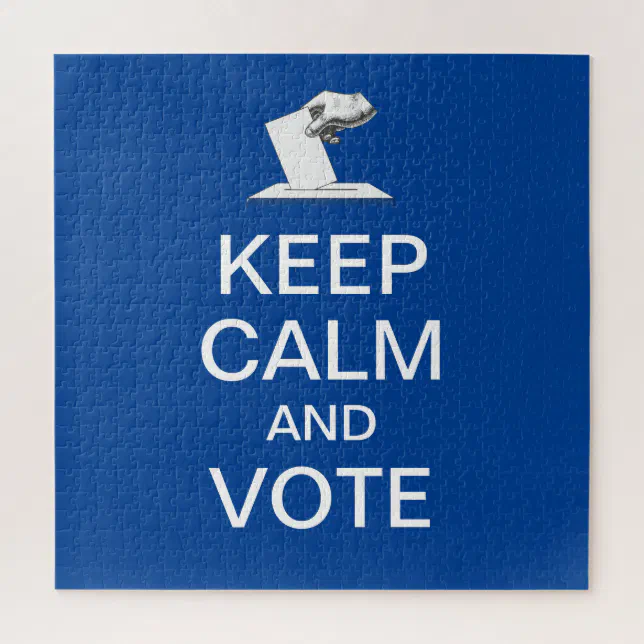 Keep Calm and Vote 2026 Jigsaw Puzzle | Zazzle