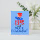 Keep Calm and Vote Democrat Postcard | Zazzle