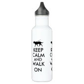 Keep Calm and Walk On Dog Walking Labrador Water Bottle | Zazzle