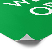 Keep calm and we're open window door sign poster | Zazzle