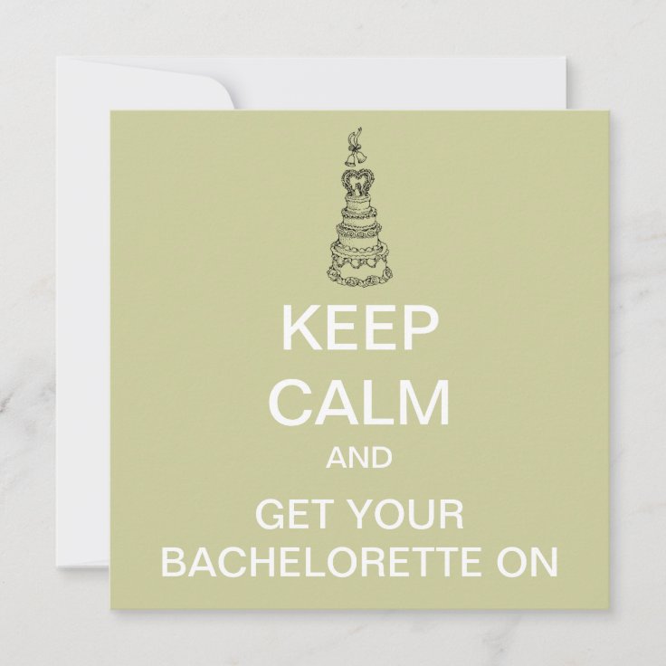 KEEP CALM Bachelorette Party Modern Invitation | Zazzle