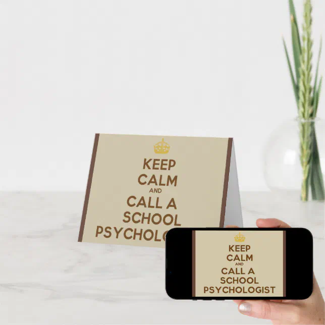 Keep Calm & Call a School Psychologist Note Cards | Zazzle