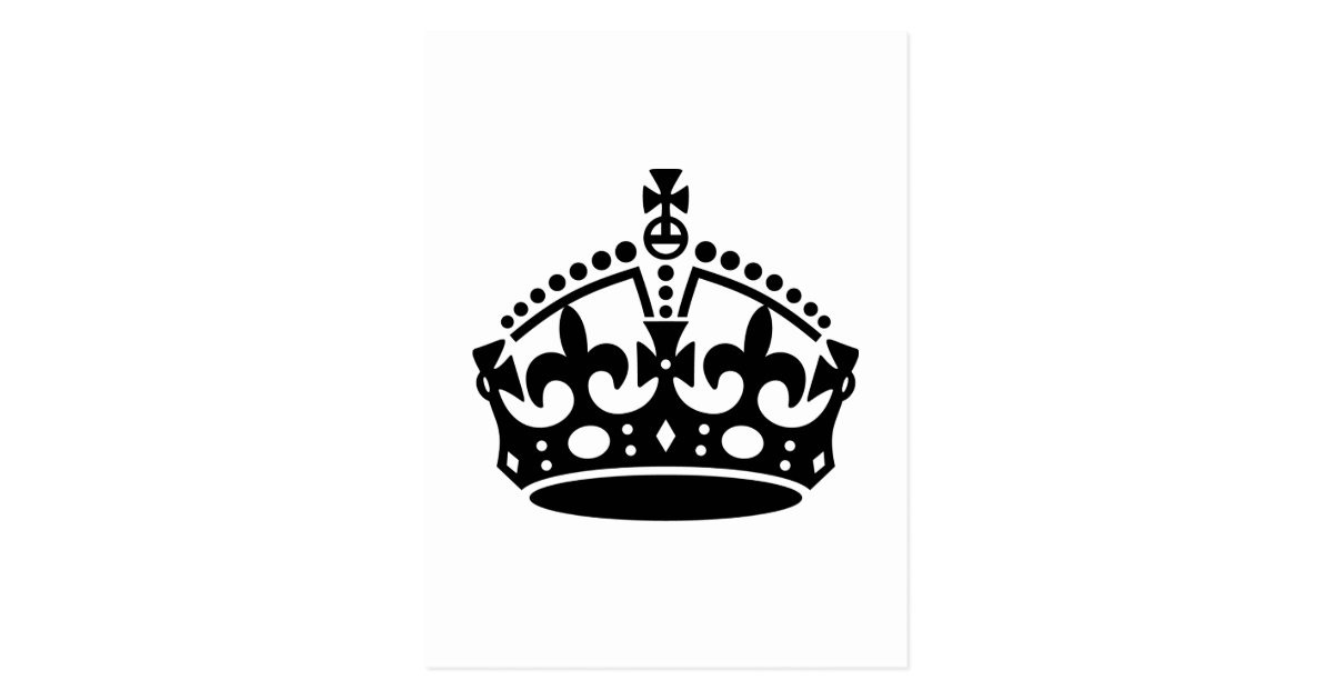 Keep Calm Crown Template Postcard | Zazzle.com