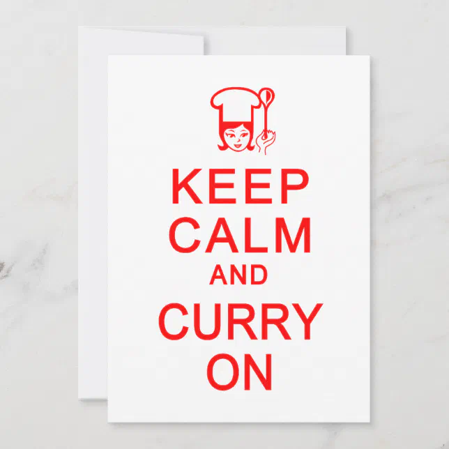 Keep Calm & Curry On invitation, customize Invitation | Zazzle