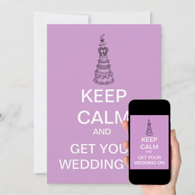Keep Calm Custom Bridal Party Invitation | Zazzle