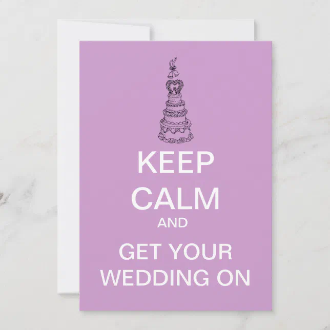 Keep Calm Custom Bridal Party Invitation | Zazzle
