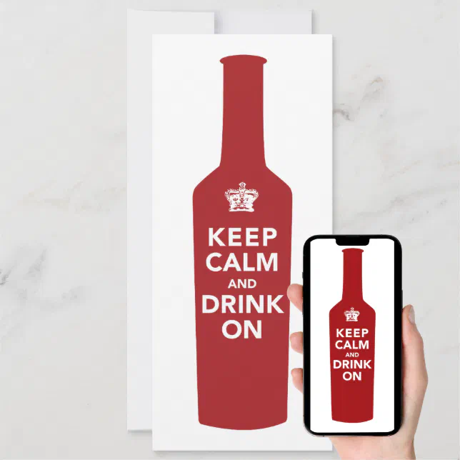 Keep Calm & Drink On Birthday Party Invitation | Zazzle