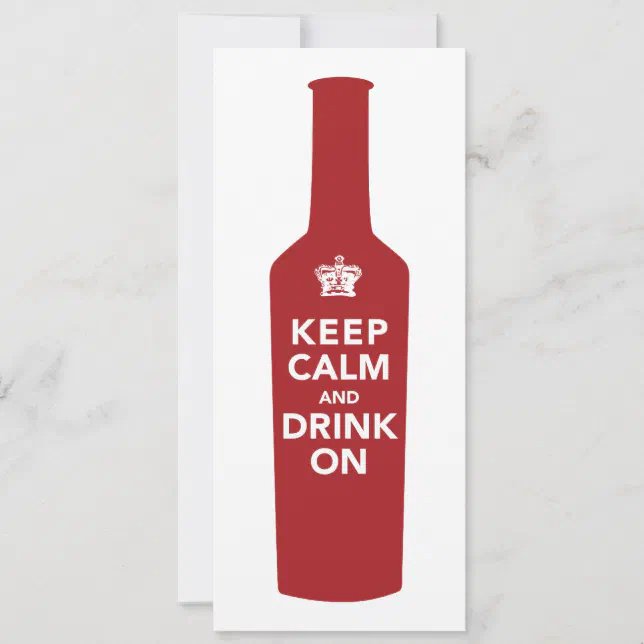 Keep Calm & Drink On Birthday Party Invitation | Zazzle