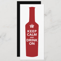 Keep Calm & Drink On Birthday Party Invitation | Zazzle
