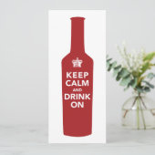 Keep Calm & Drink On Birthday Party Invitation | Zazzle