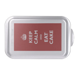 Keep Calm Eat Cake Red Cake Pan | Zazzle