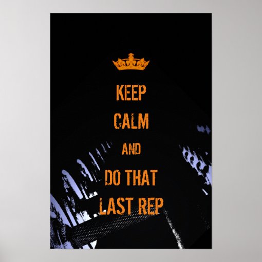Keep calm funny cover fitness inspired poster | Zazzle
