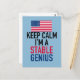 Keep Calm I'm a Stable Genius Funny Trump Postcard | Zazzle
