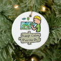 Keep Calm Jigsaw Puzzle Ceramic Ornament | Zazzle