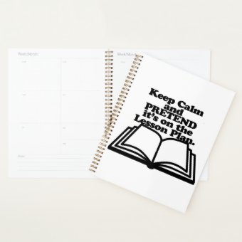 Keep Calm Lesson Plan Planner | Zazzle