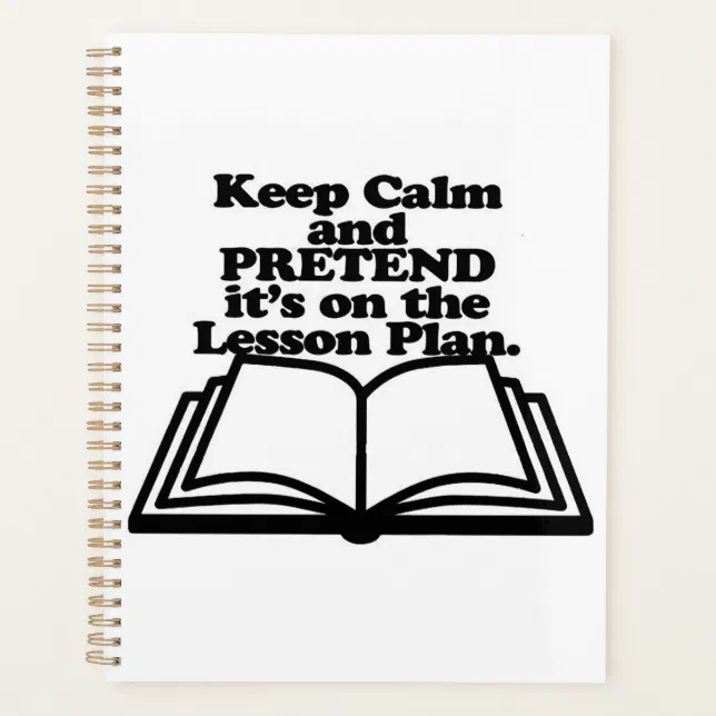 Keep Calm Lesson Plan Planner | Zazzle