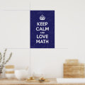 Keep Calm Love Math Poster | Zazzle
