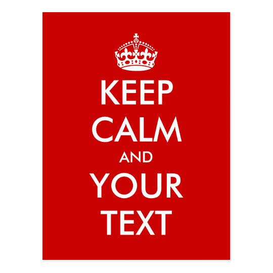 Keep calm postcard template | Customizable design | Zazzle.com