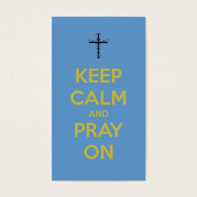 Keep Calm Pray On Mini Quote Bookmark | Zazzle