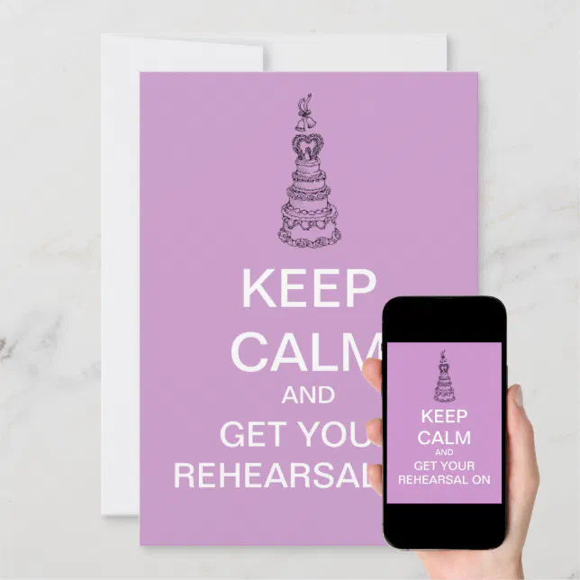 Keep Calm Rehearsal Dinner Invitation | Zazzle