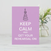 Keep Calm Rehearsal Dinner Invitation | Zazzle