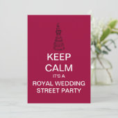 KEEP CALM Royal Wedding Street Party Invitation | Zazzle