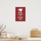 Keep Calm & Study On custom poster | Zazzle
