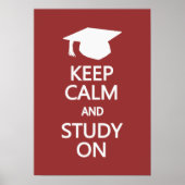 Keep Calm & Study On custom poster | Zazzle