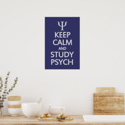Keep Calm & Study Psych custom poster | Zazzle