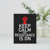 Keep Calm the Resistance is On Postcard | Zazzle