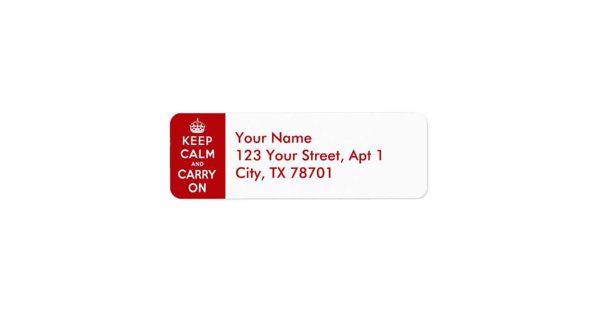 Keep Cam and Carry On Return Address Labels | Zazzle
