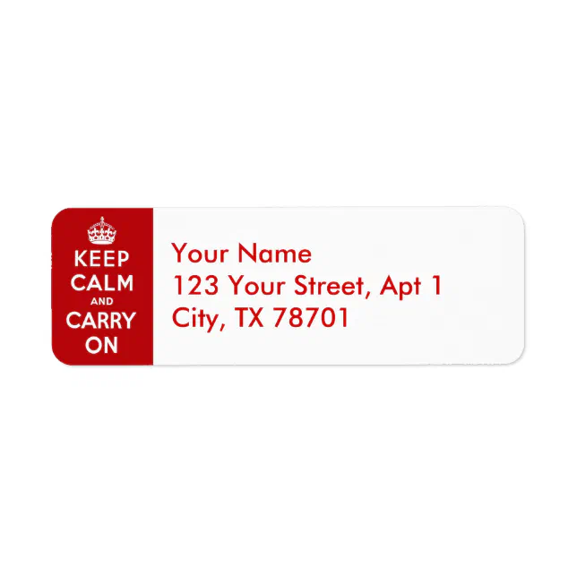 Keep Cam and Carry On Return Address Labels | Zazzle
